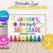 First Day of 3rd Grade School Sign Printable EDITABLE Back to - Etsy