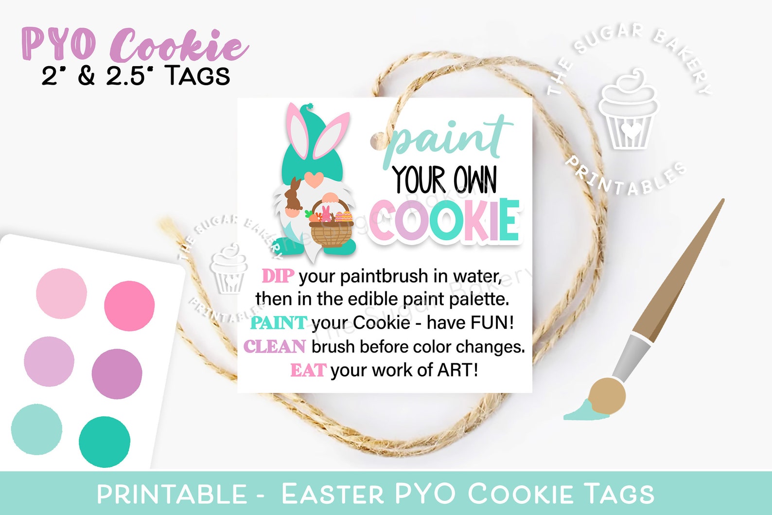 PYO Gnome Easter Cookie Tag, PYO Gnome Cookie, Pyo Instructions, PYO ...