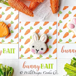 Bunny Bait Easter COOKIE CARD, 3.5x5 and 5x7 Easter Printable Cookie ...