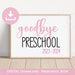 Last Day of School Sign Printable, Goodbye 5th GRADE School Sign Blue ...