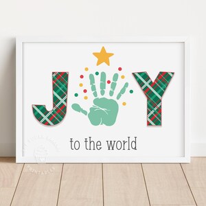 Christmas Handprint Craft JOY to the World Art Plaid Preschool ...