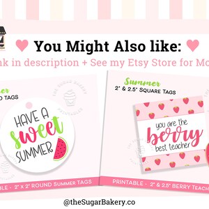 You Are ONE in a MELON Tags, Watermelon Tags, Watermelon Cookie Tag ...