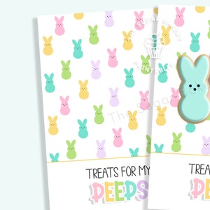 Treat for My PEEPS Cookie Card, Easter Cookie Cards, Easter Bunny ...