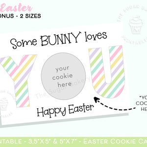 EASTER Cookie Cards, Somebunny Loves YOU Cookie Card, Cookie Card ...