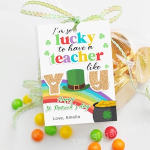 St Patricks Day Teacher Gift Tag, so LUCKY to Have a TEACHER Like YOU ...