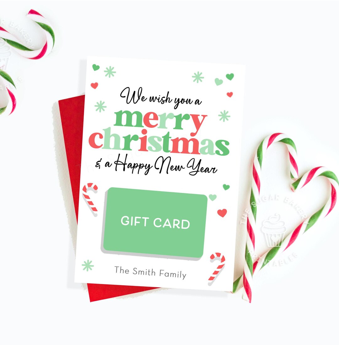 Christmas Gift Card Holder Printable Merry Christmas Gift Card Holder ...