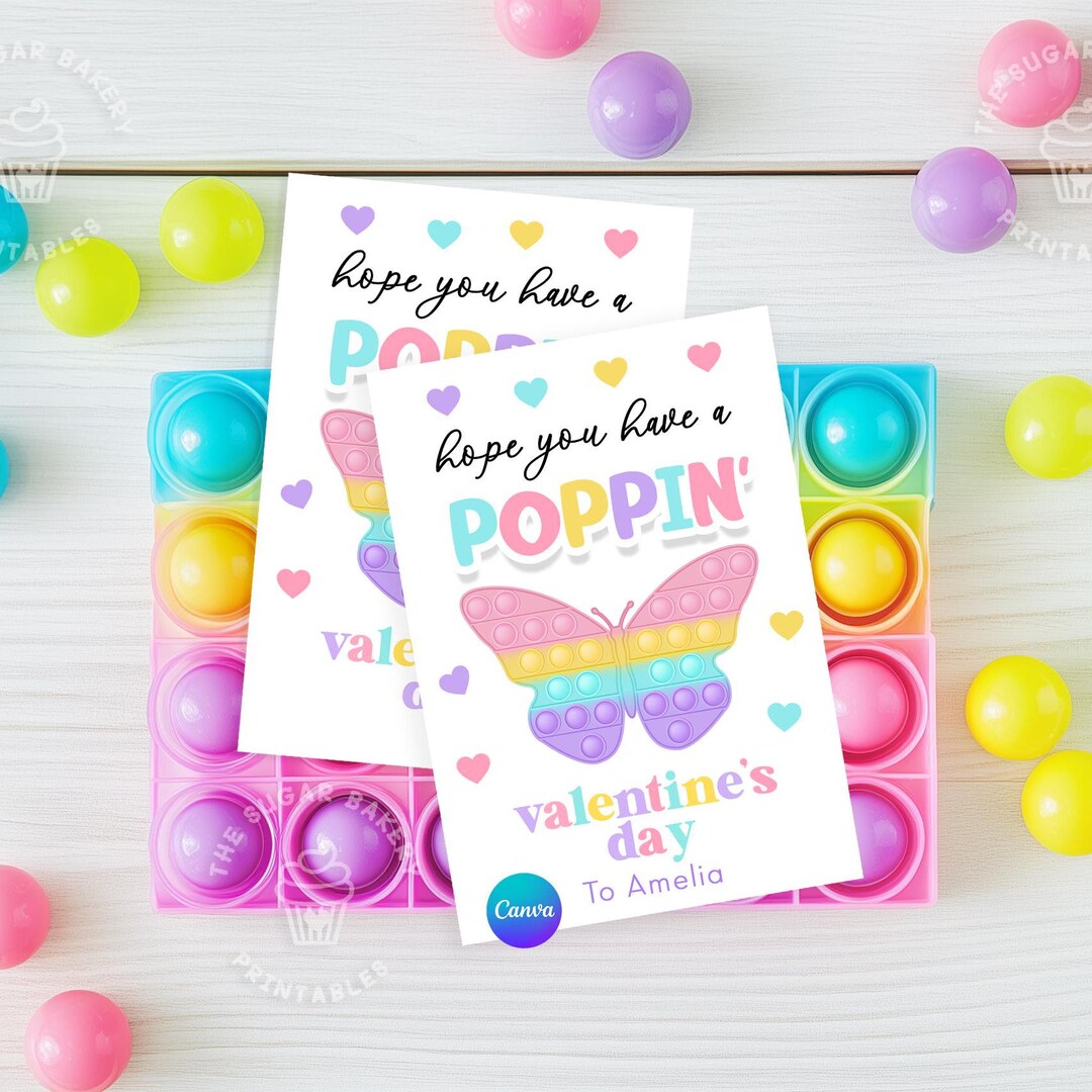 Poppin' Butterfly Valentine Cards, Have a POPPIN' Valentine's Day Tag ...