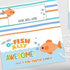 End of School Year Treat Bag Toppers, GOLDFISH Snacks, End of School ...