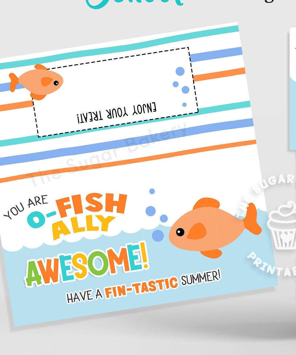 End of School Year Treat Bag Toppers, GOLDFISH Snacks, End of School ...