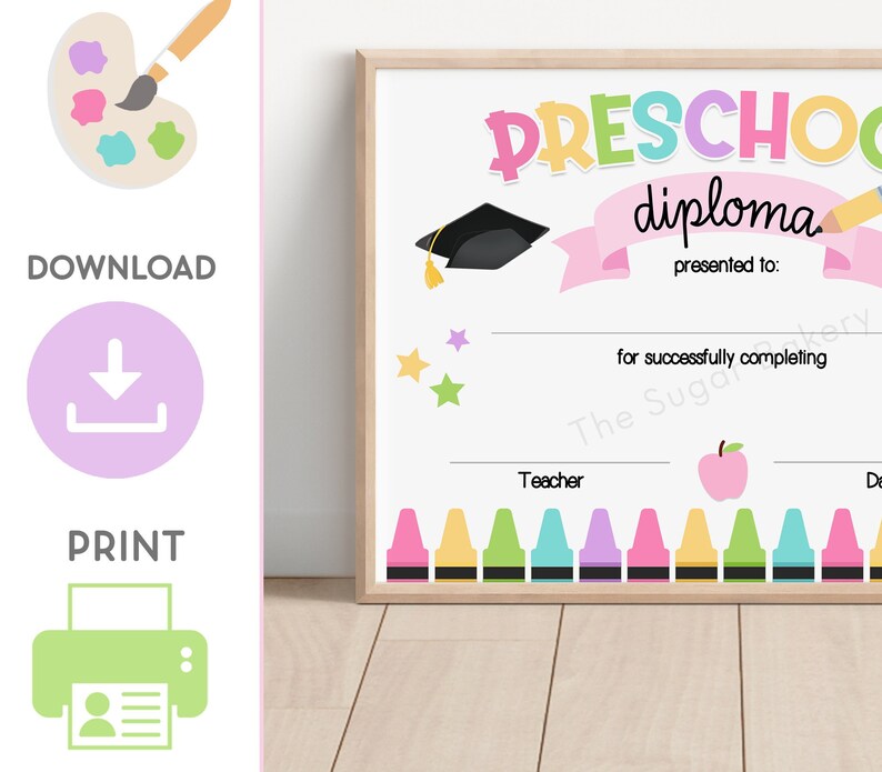 Editable Preschool Diploma Preschool Graduation Diploma - Etsy
