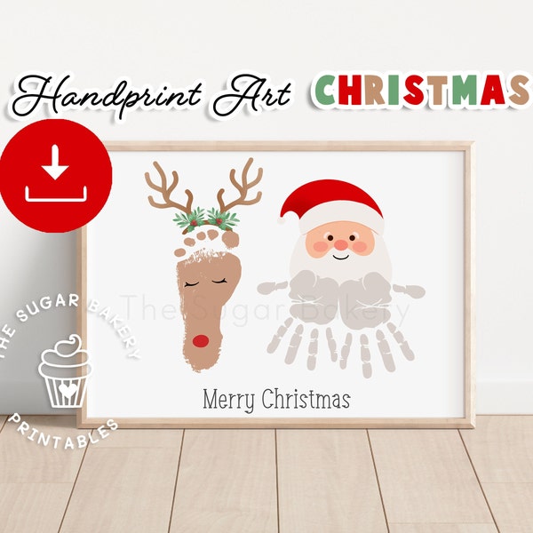 Christmas Handprint Art - Etsy