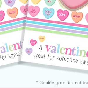 Conversation HEART Cookie Card, 3.5x5 Mini Cookie Card, Happy VALENTINE ...