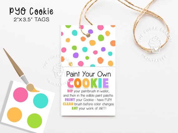 PYO Cookie TAGS PYO Cookie Instructions & Directions Paint - Etsy