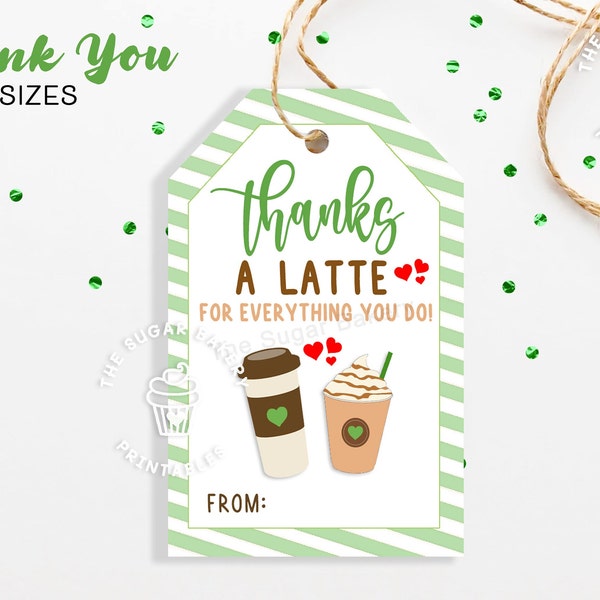 Thanks a Latte - Etsy