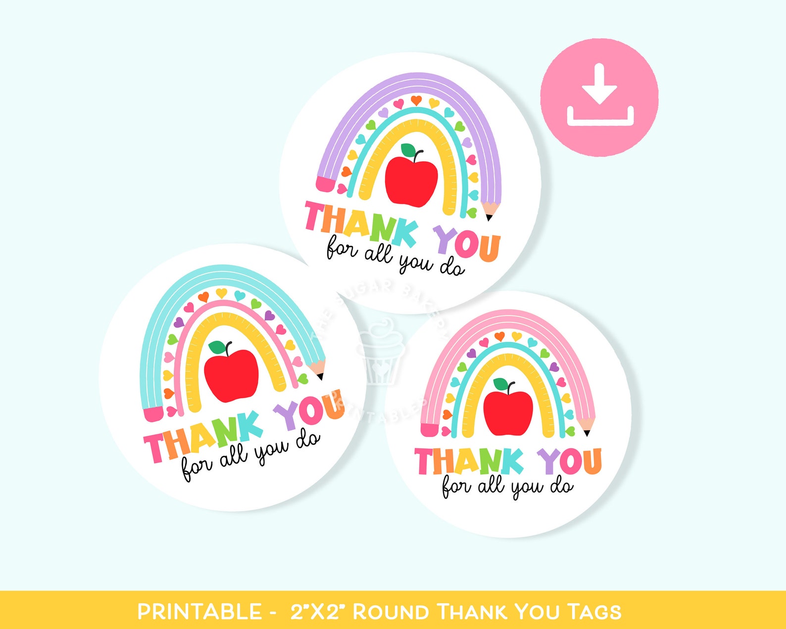 Teacher Appreciation TAG, TEACHER Thank You Gift Tag, Thank You Teacher ...