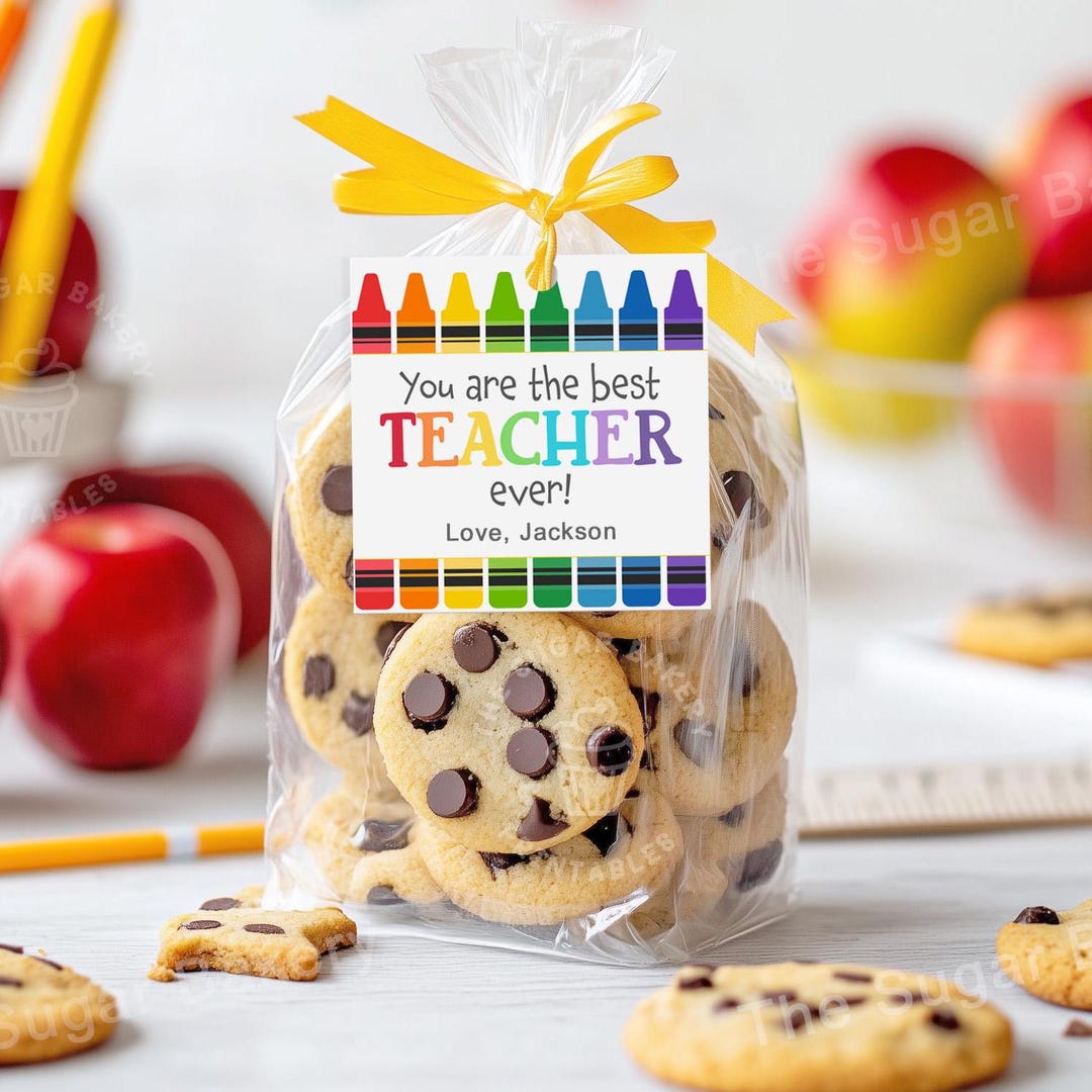 Teacher Appreciation TAG, Best Teacher Ever CRAYON Tags, TEACHER Tag ...