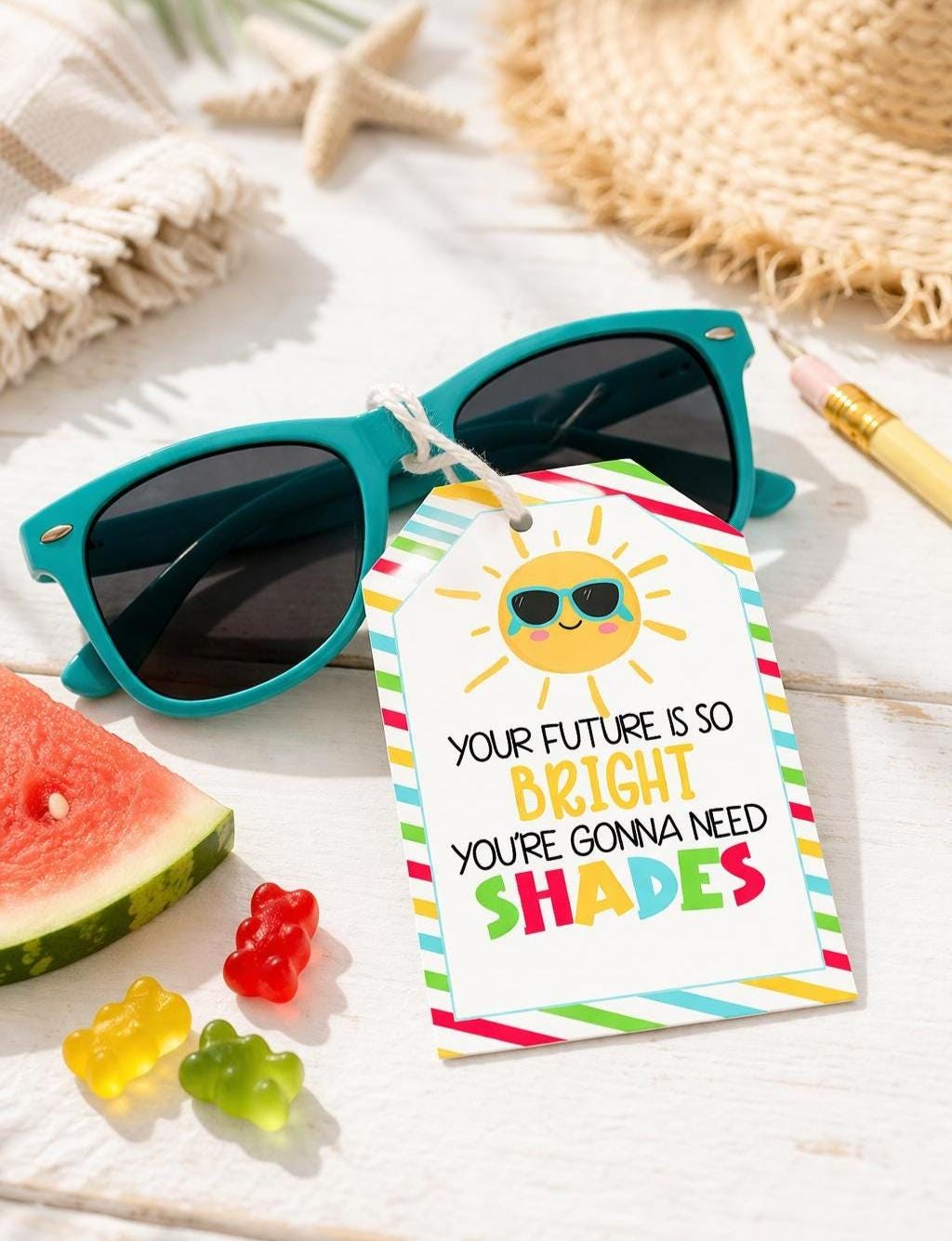 End of the Year Sunglasses GIFT TAGS, 'your Future is so Bright, You're ...