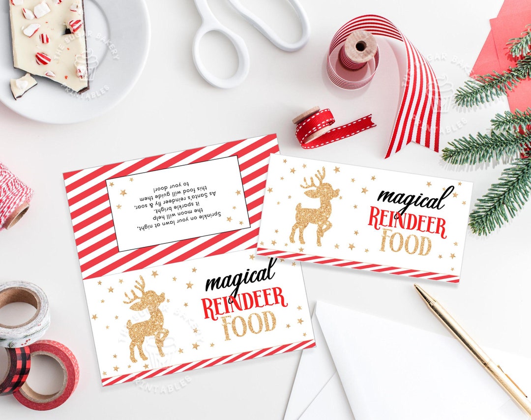 Printable Reindeer Food Topper, Magical Reindeer Food Bag Topper ...