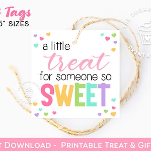 A Little TREAT for Someone so SWEET TAG, Birthday for Her Cookie Tag ...
