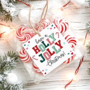 Have a HOLLY JOLLY Christmas Tag, Sweet Treat Cookie Tag, Printable ...