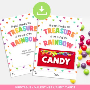 Printable Valentine Candy Cards for Kids, Valentine Candy Gift for ...