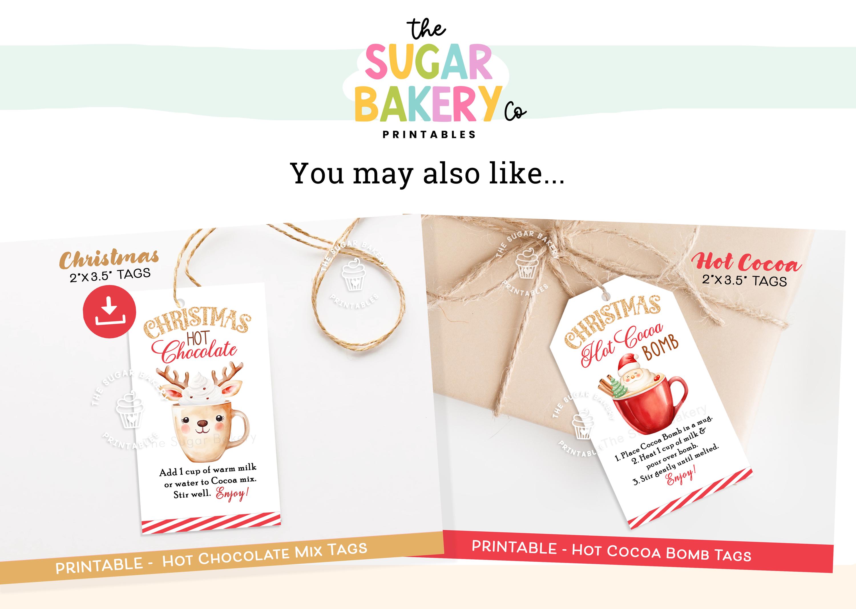 Printable Hot Chocolate Mix Gift Tags, SNOWMAN Hot Cocoa Mix Tags ...