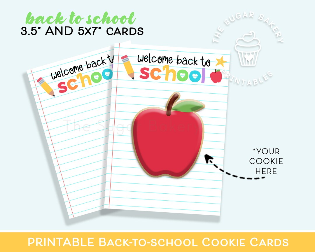 Welcome Back to School Cookie Card 1st Day of School COOKIE - Etsy