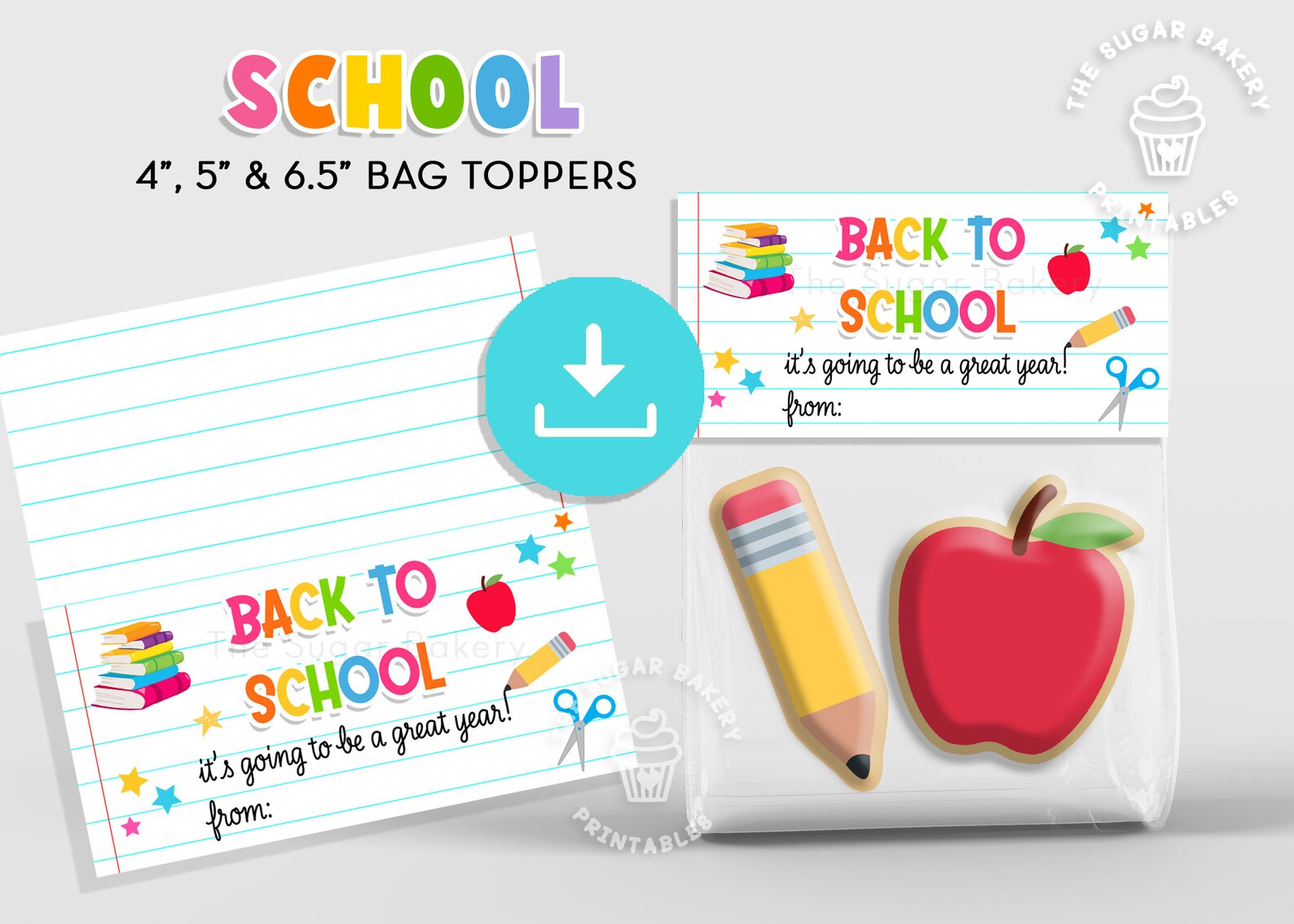 Back to School TREAT Bag TOPPER Back to School Gift for - Etsy