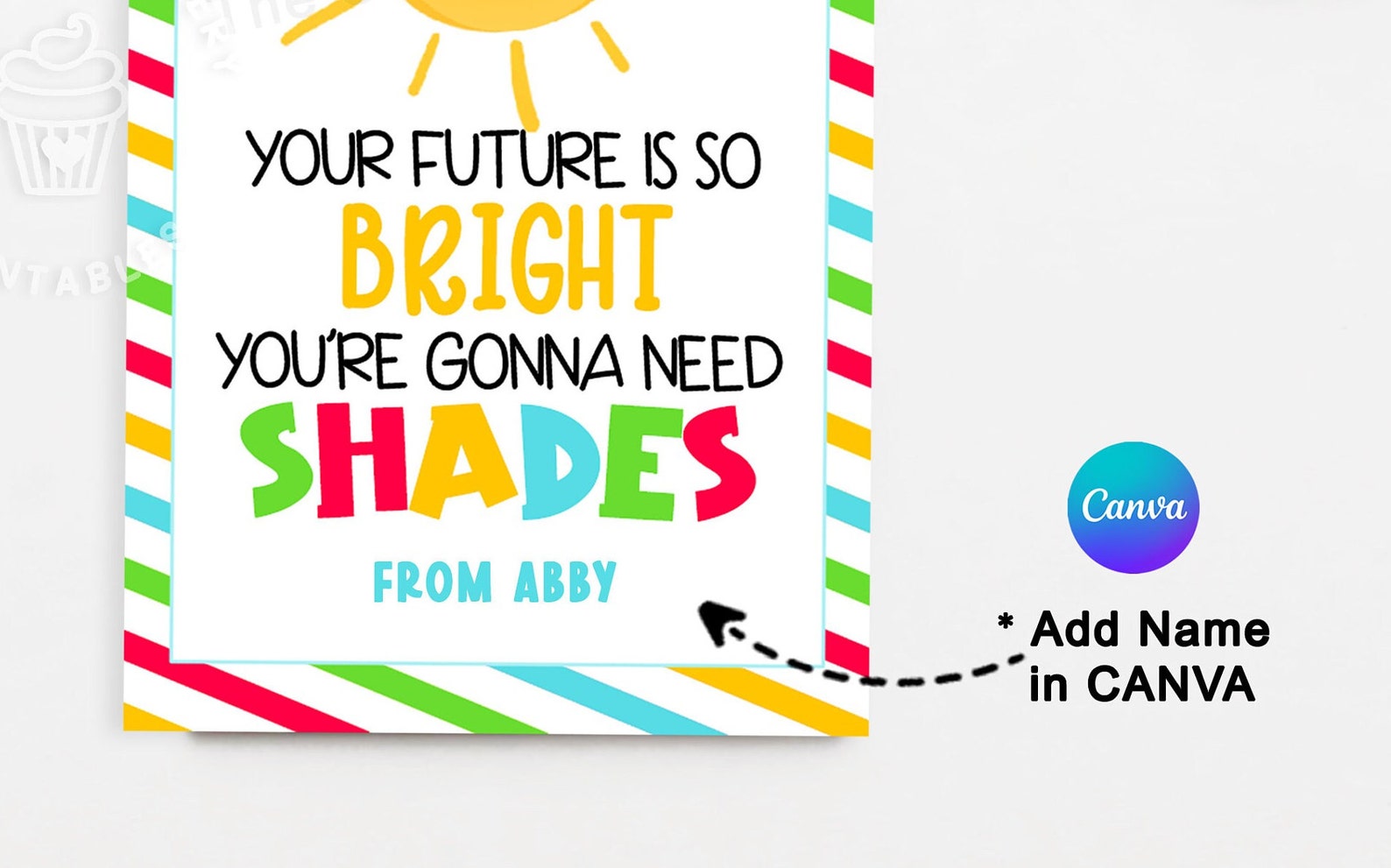End of the Year Sunglasses GIFT TAGS, 'your Future is so Bright, You're ...