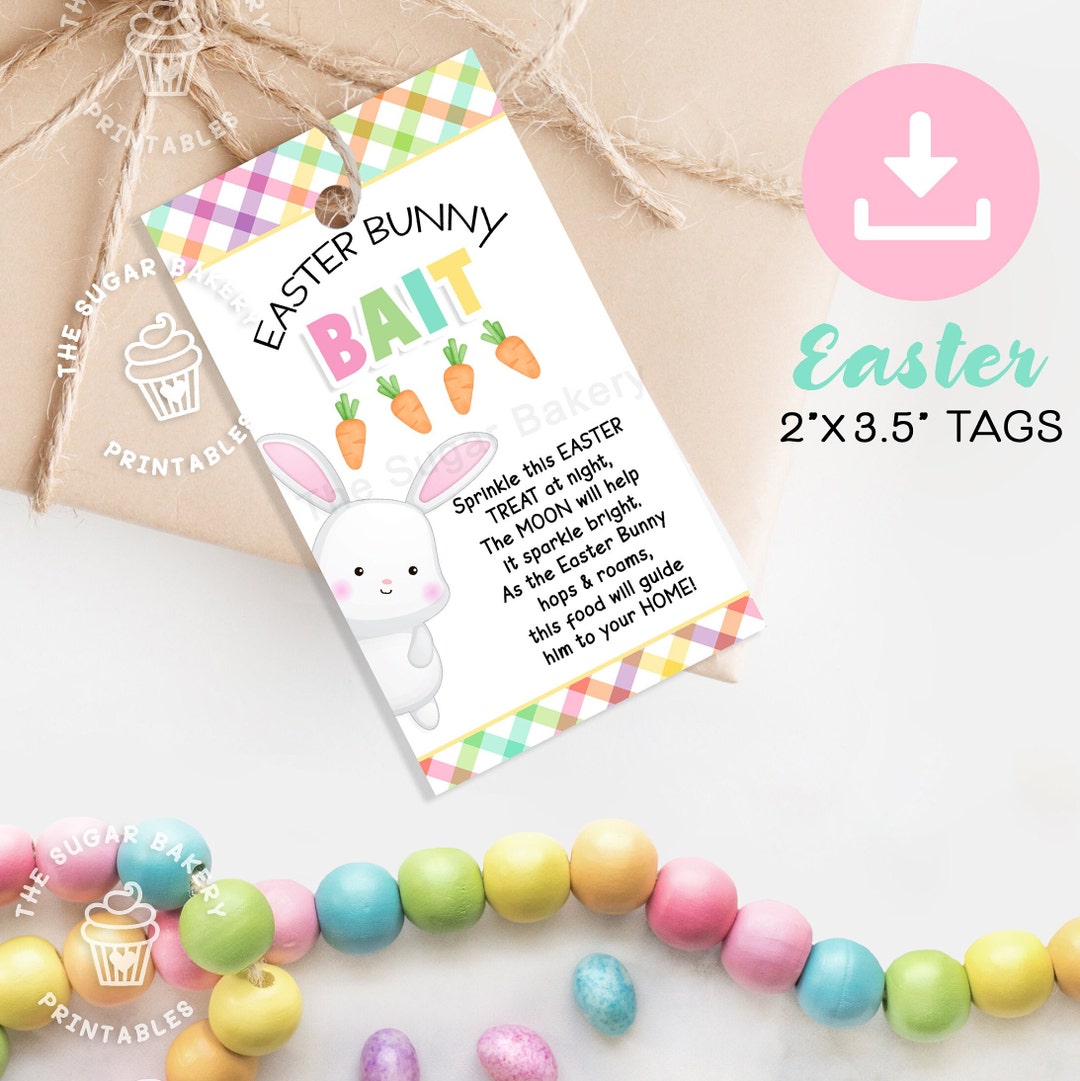 Bunny Bait Tag, Bunny Bait Printable, Bunny Bait Card, Easter COOKIE ...