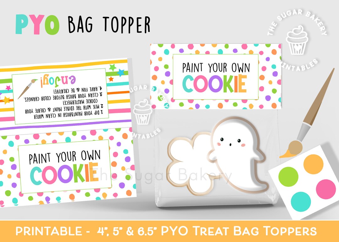 Happy Birthday PYO Cookie Bag Topper, PYO Topper, Treat Bag Topper, PYO ...