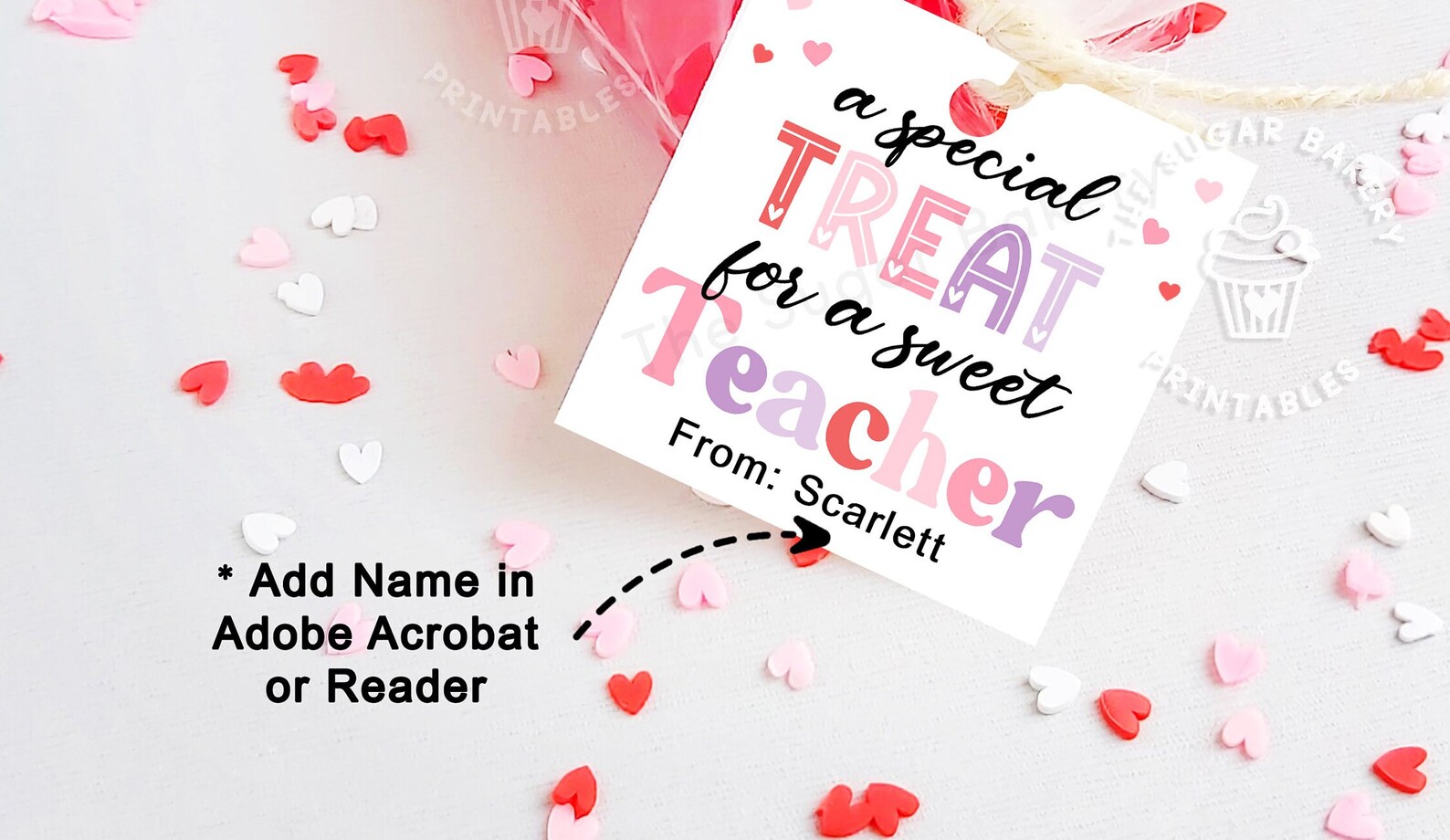 Valentine's Day Teacher Tag, Valentine Treat for Someone SWEET, Teacher ...
