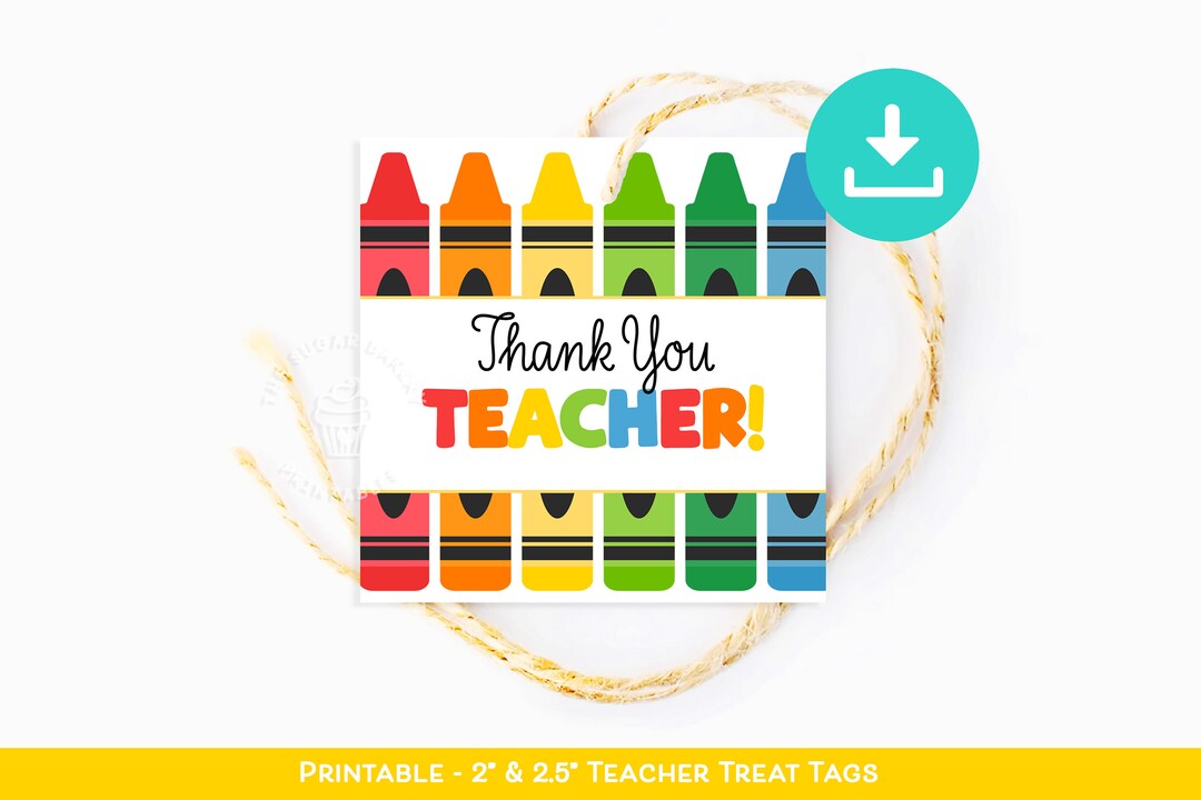 Teacher Appreciation TAG, TEACHER Thank You Gift Tag, Thank You Teacher ...