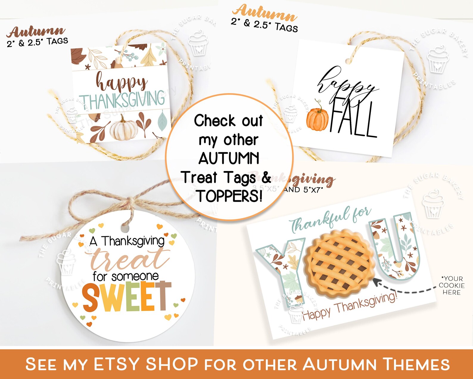 Printable Fall Treat Bag Topper THANKFUL for YOU Teacher Gift Bag ...