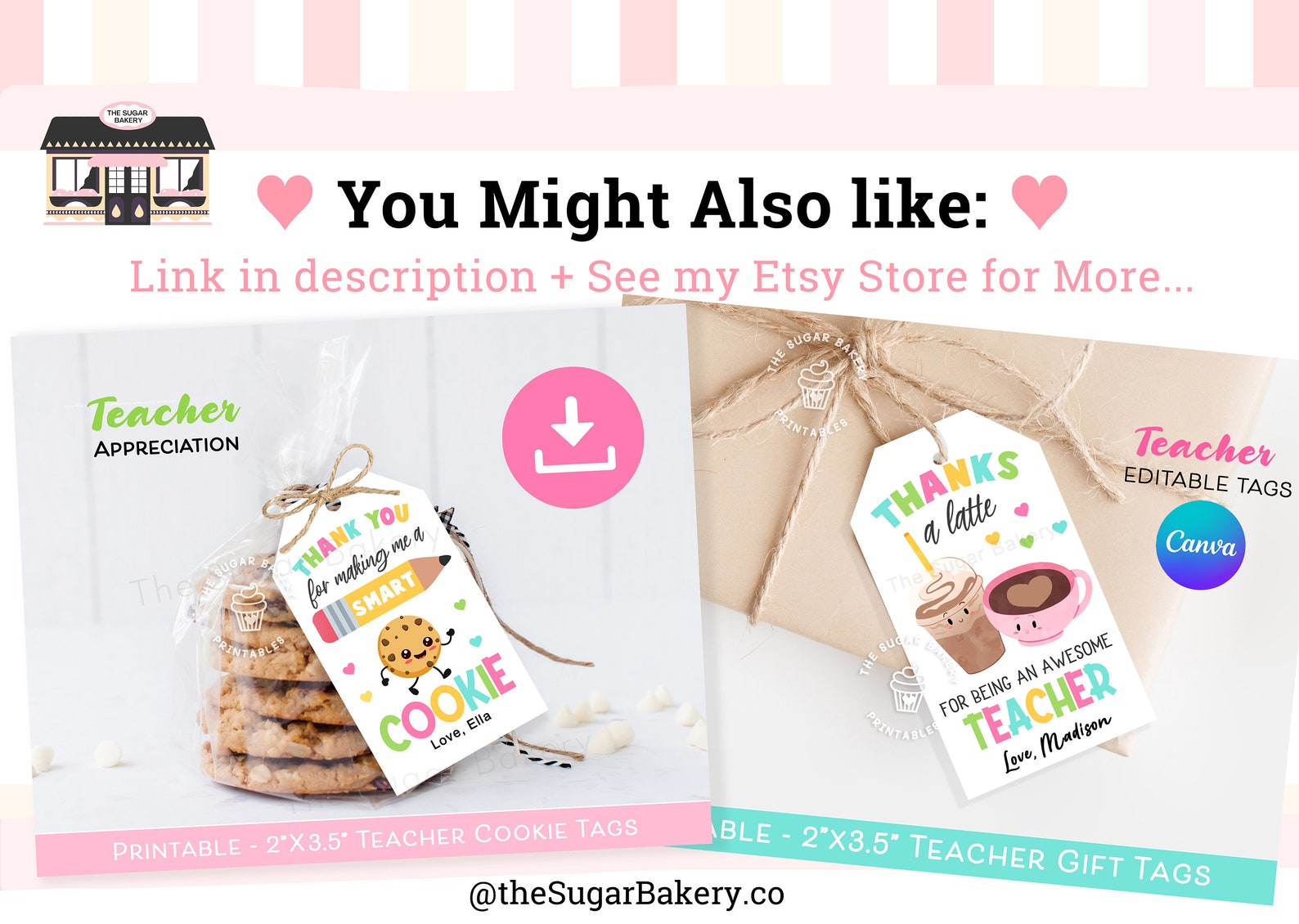 Teacher Appreciation TAG, Printable TEACHER Thank You Gift Tag, Thank ...