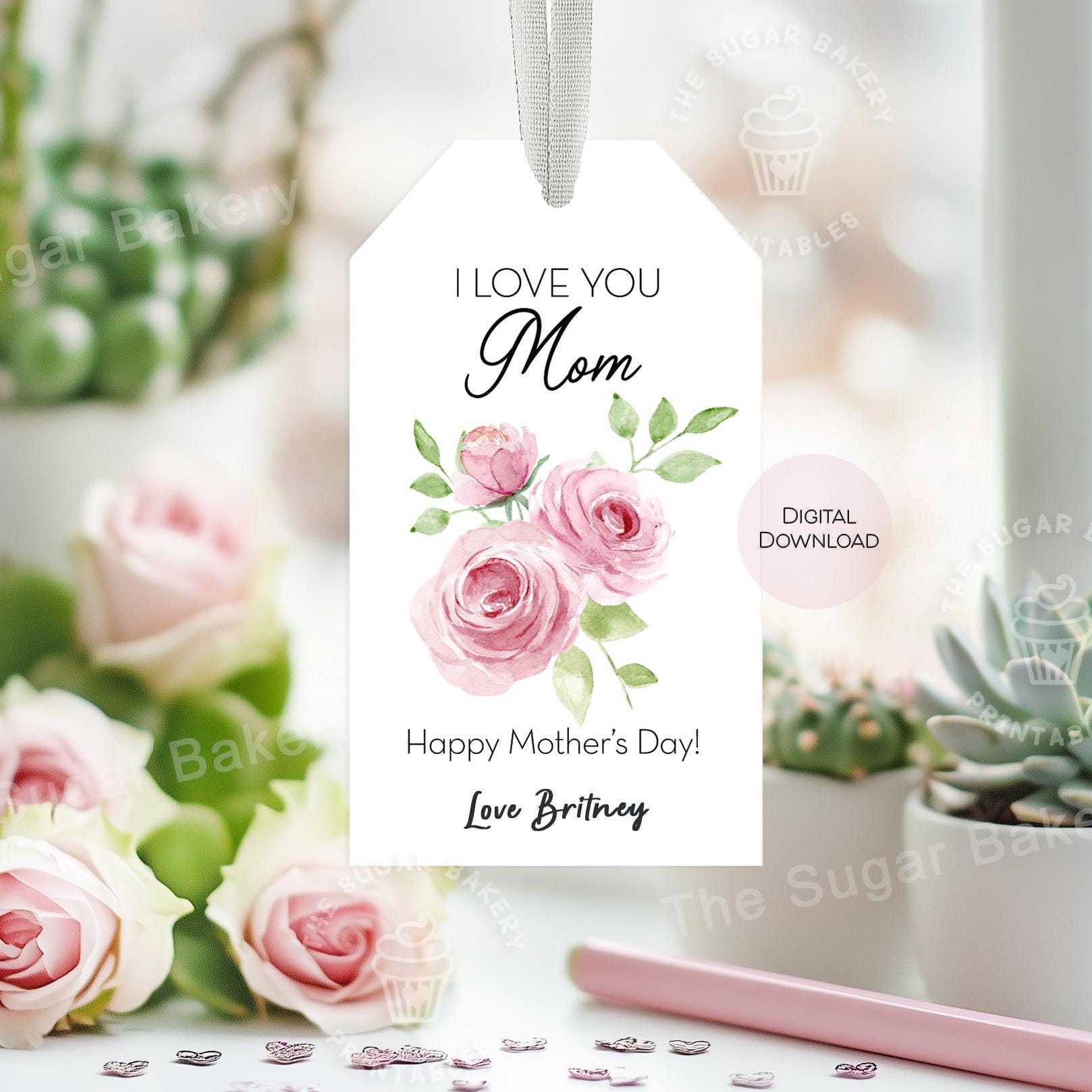 Printable Floral Mother’s Day Gift Tags, 3 Mothers Day Tags for Gift ...