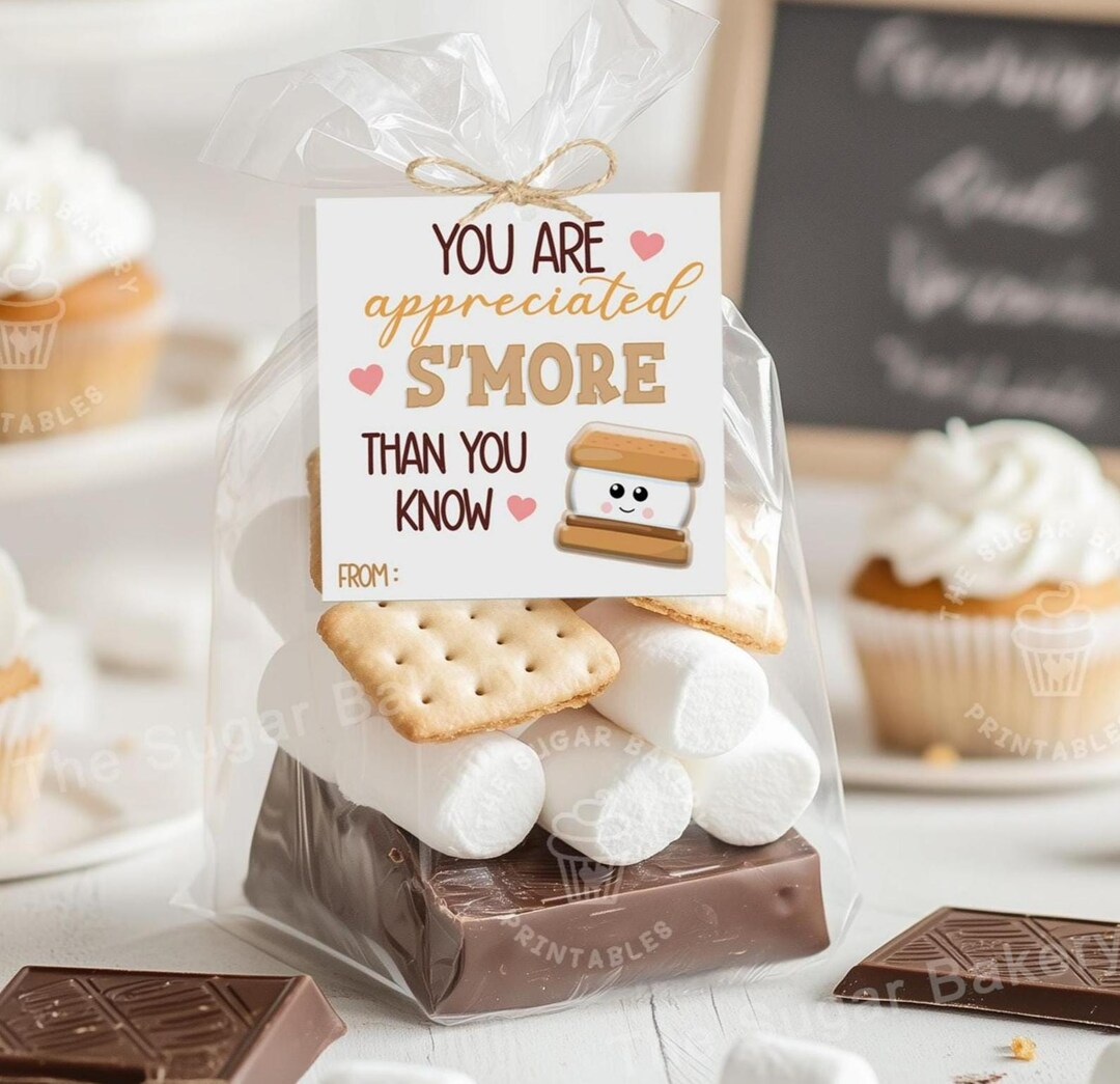 Smore Teacher Appreciation Tag PRINTABLE You Are Appreciated S'more ...