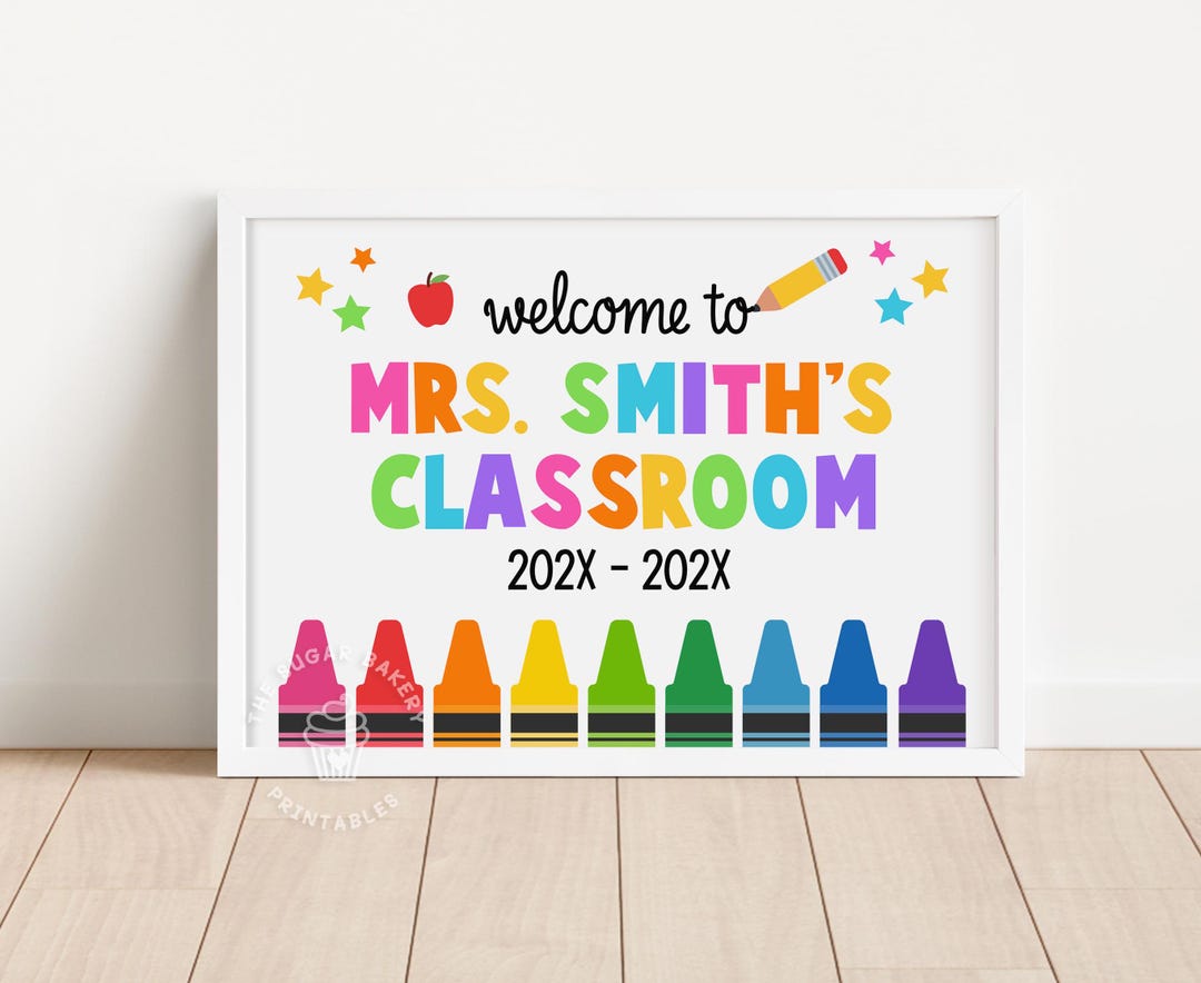 First Day of School CLASSROOM SIGN, Welcome to My Classroom, EDITABLE ...