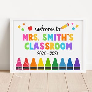 First Day of School CLASSROOM SIGN, Welcome to My Classroom, EDITABLE ...