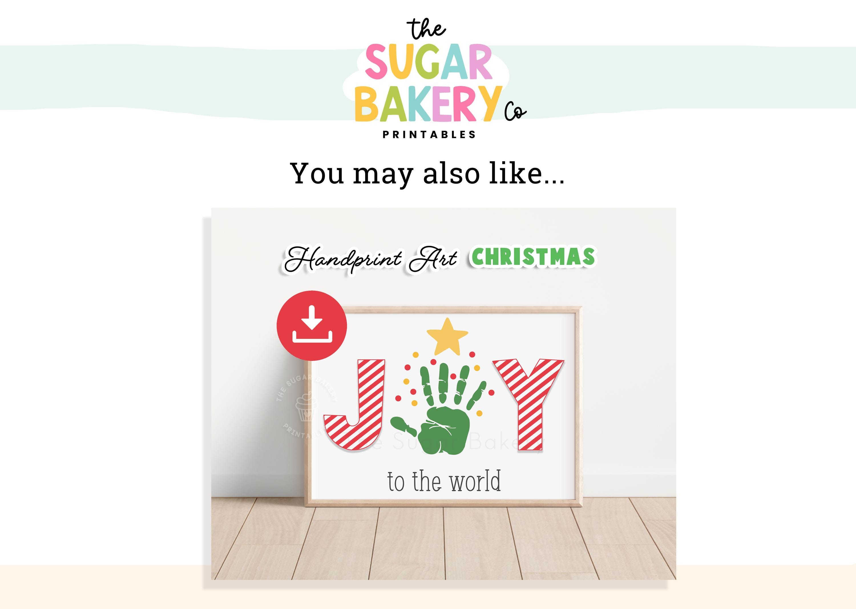 2025 Christmas Handprint Art Printable, Merry Christmas Kids Craft ...