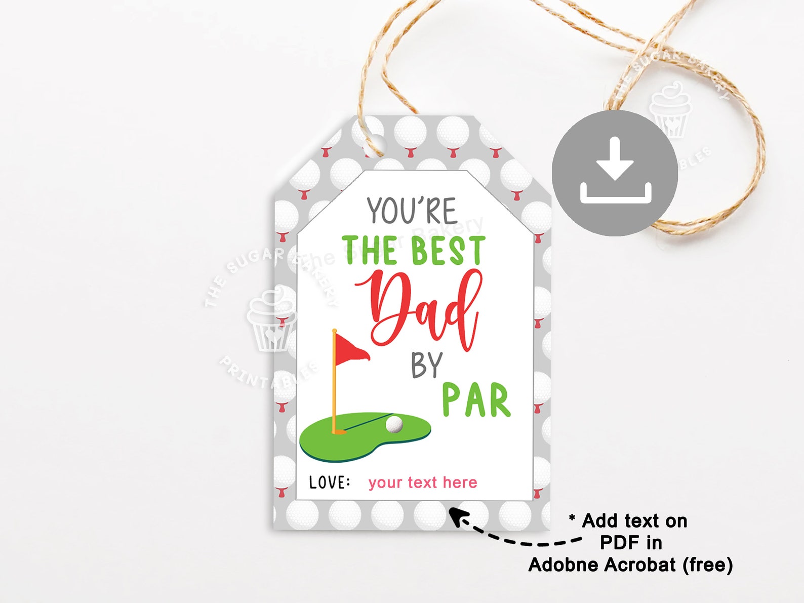 Printable Fathers Day Golf Gift Tags, Fathers Day GOLF Tags, Best DAD ...