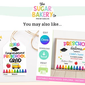 Kinder Graduation Tag Printable, Kindergarten Graduation Tag ...