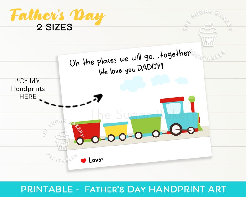 Handprint Art Craft for Father's Day, Printable Father's Day Handprint ...