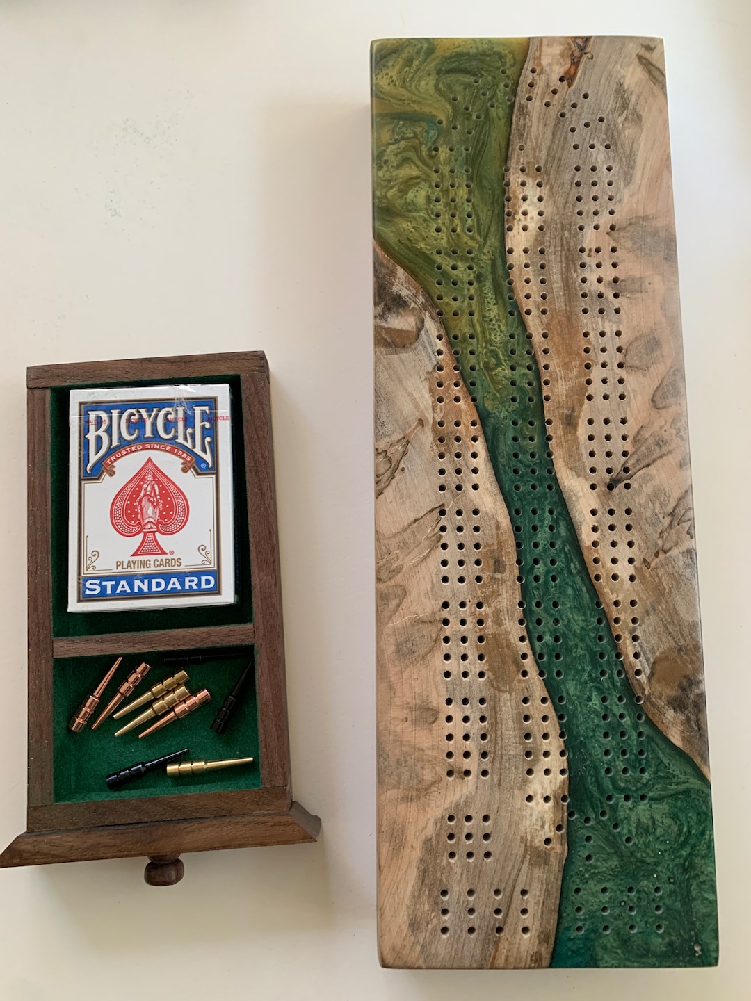 Handmade Cribbage Board, 3 Track - Etsy