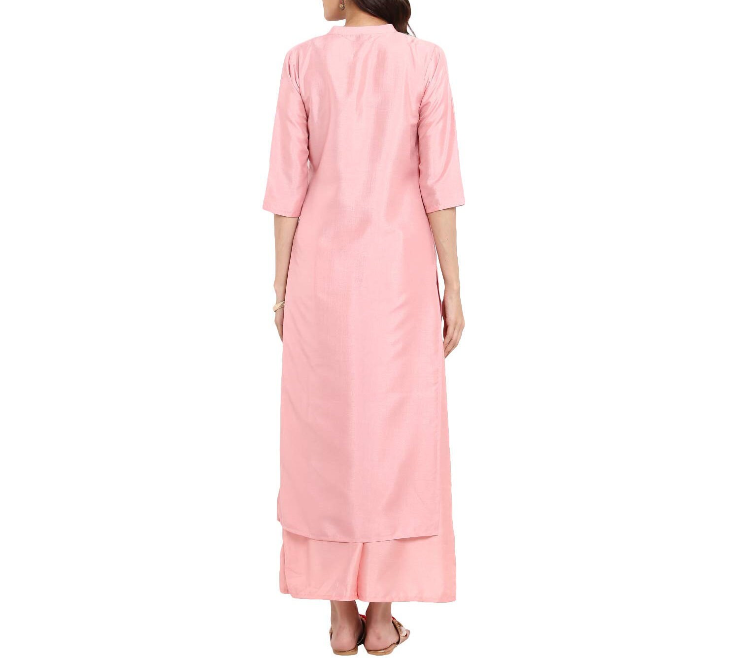 Women's Poly Silk Fabric Pink Color Straight Digital Print - Etsy