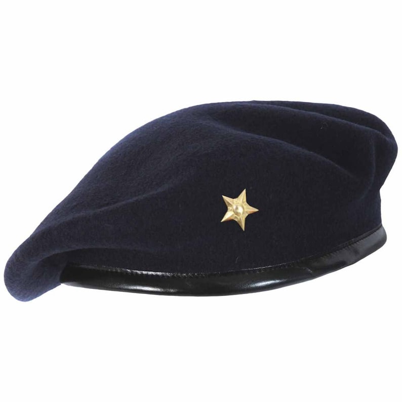Men Woman Metal Golden Mix Wool Army Artist Hat Cap Beret - Etsy