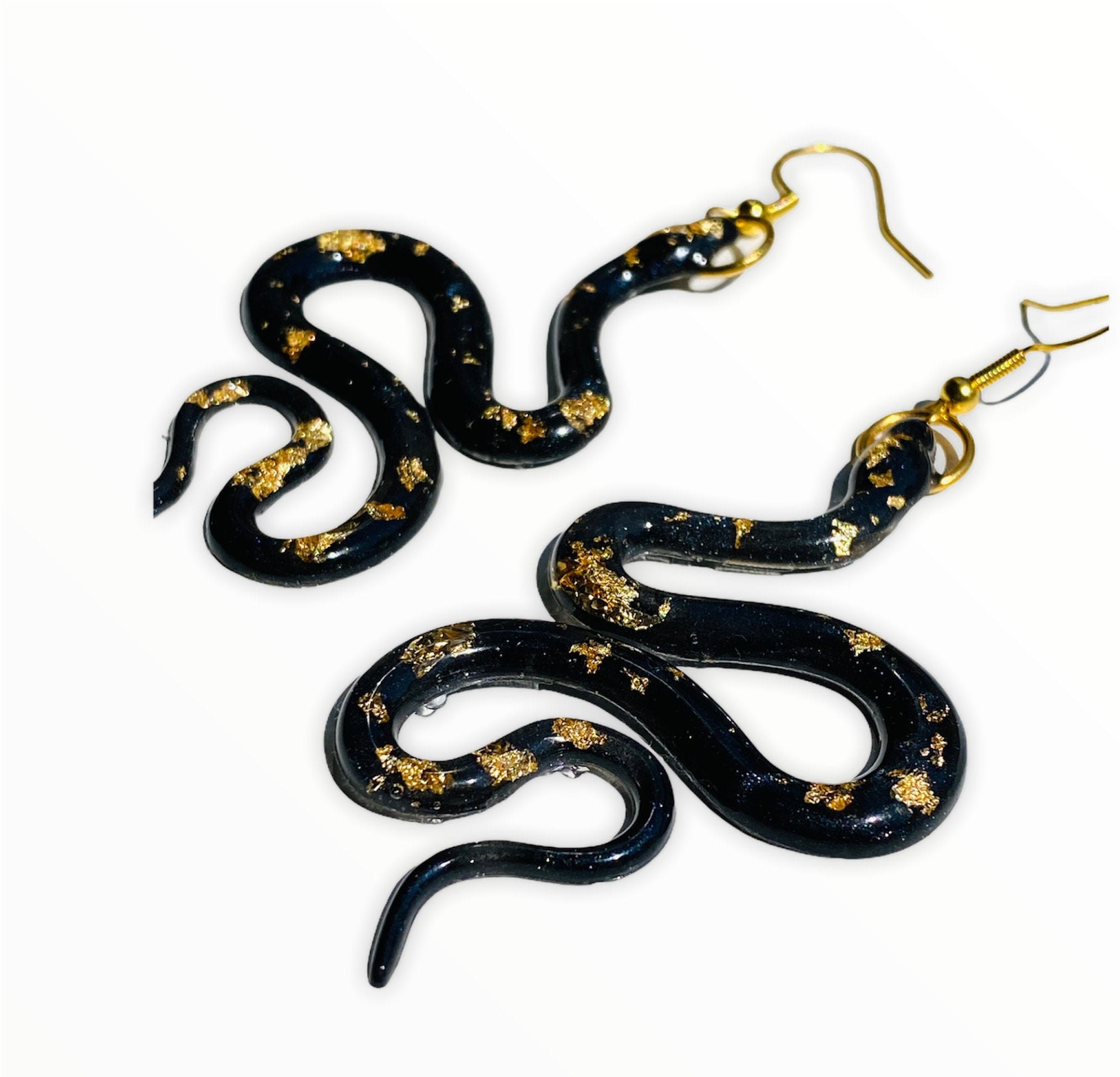 Handmade Snake Earrings Gold Snake Earrings Dangle Snake | Etsy