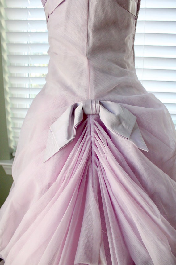 1950s Lilac Princess Gown with Matching Bonnet - Gem