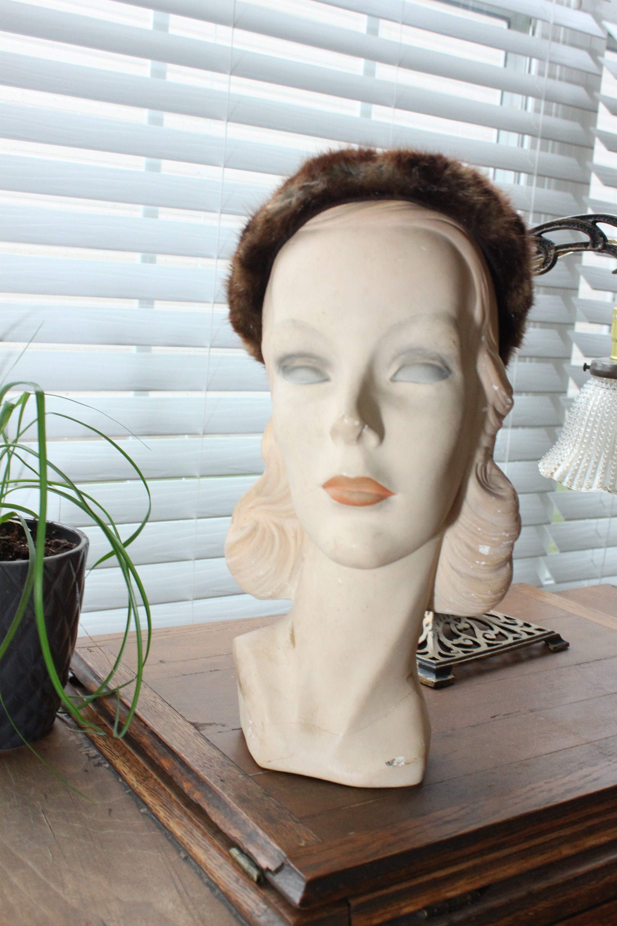 1950s Brown Felt Fur Trimmed Capulet Hat - Etsy