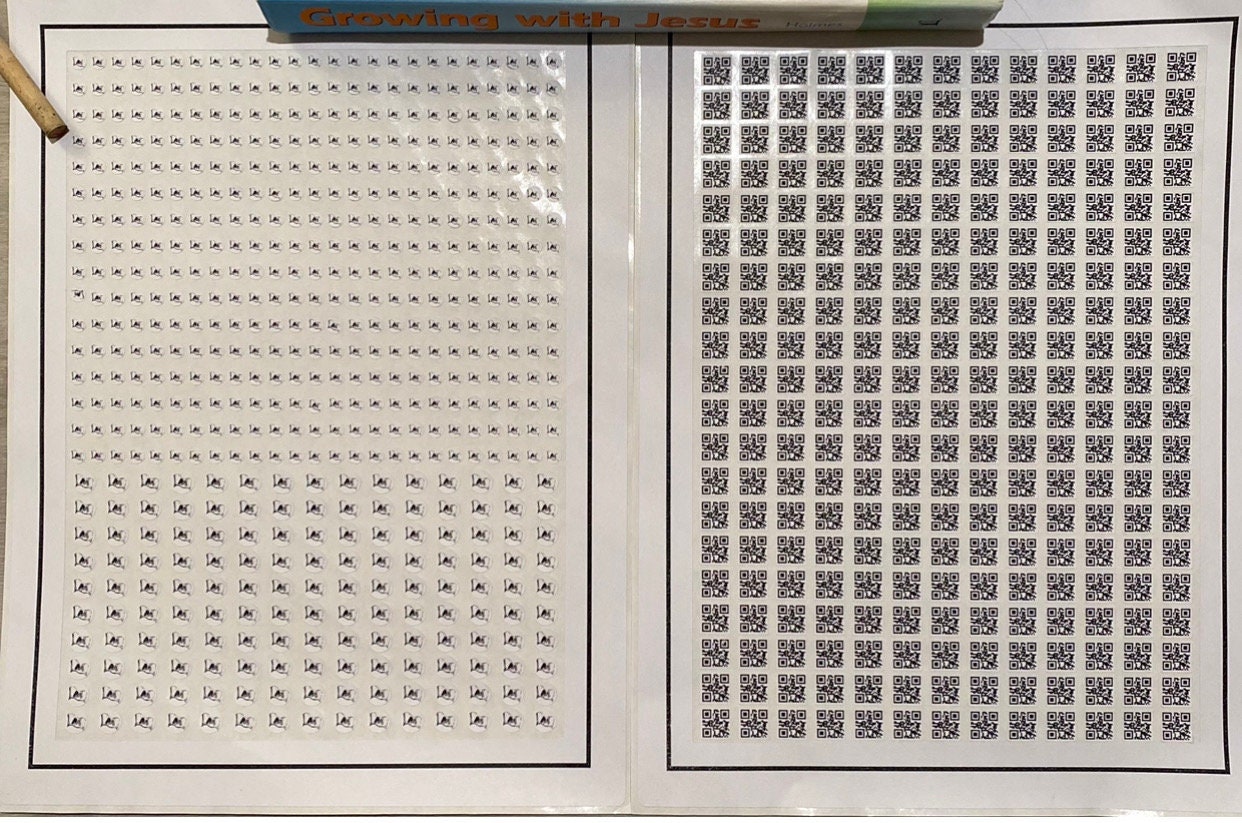 Custom QR Code Sticker Labels Kiss Cut Stickers Different - Etsy